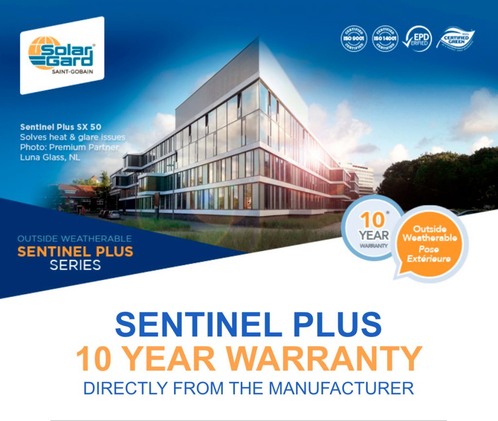 Sentinel Plus Exterior Film 10 Years Warranty | Solar Gard