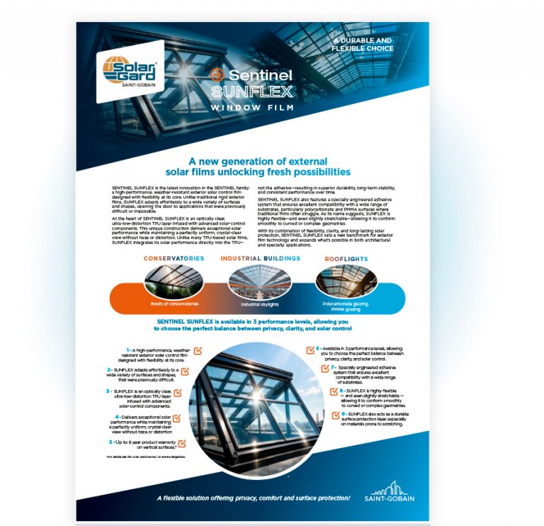 Sentinel Sunflex Window Film in 3 performance levels! | Solar Gard